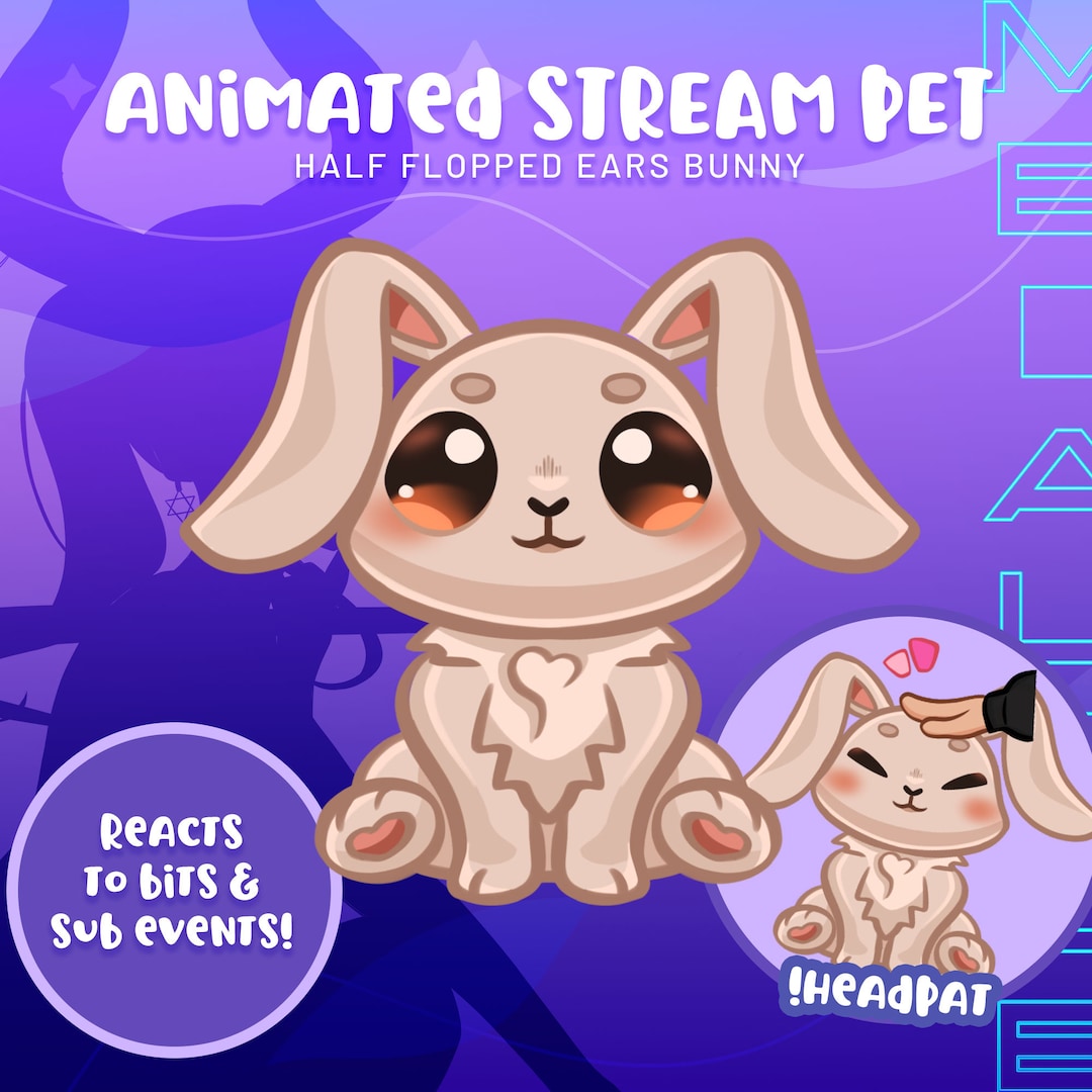 Interactive Bunny Twitch Stream Pet Overlay - Etsy