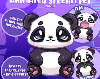 Interactive Panda Twitch Stream Pet Overlay - Etsy