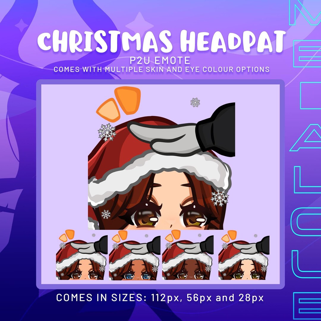 Christmas Headpat Redhead Ginger Emote With 4 Different Skin Tones and ...