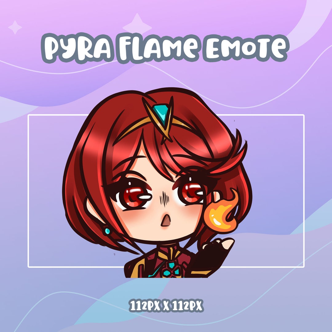 Pyra Xenoblade Inspired Flame Emote for Discord Twitch - Etsy