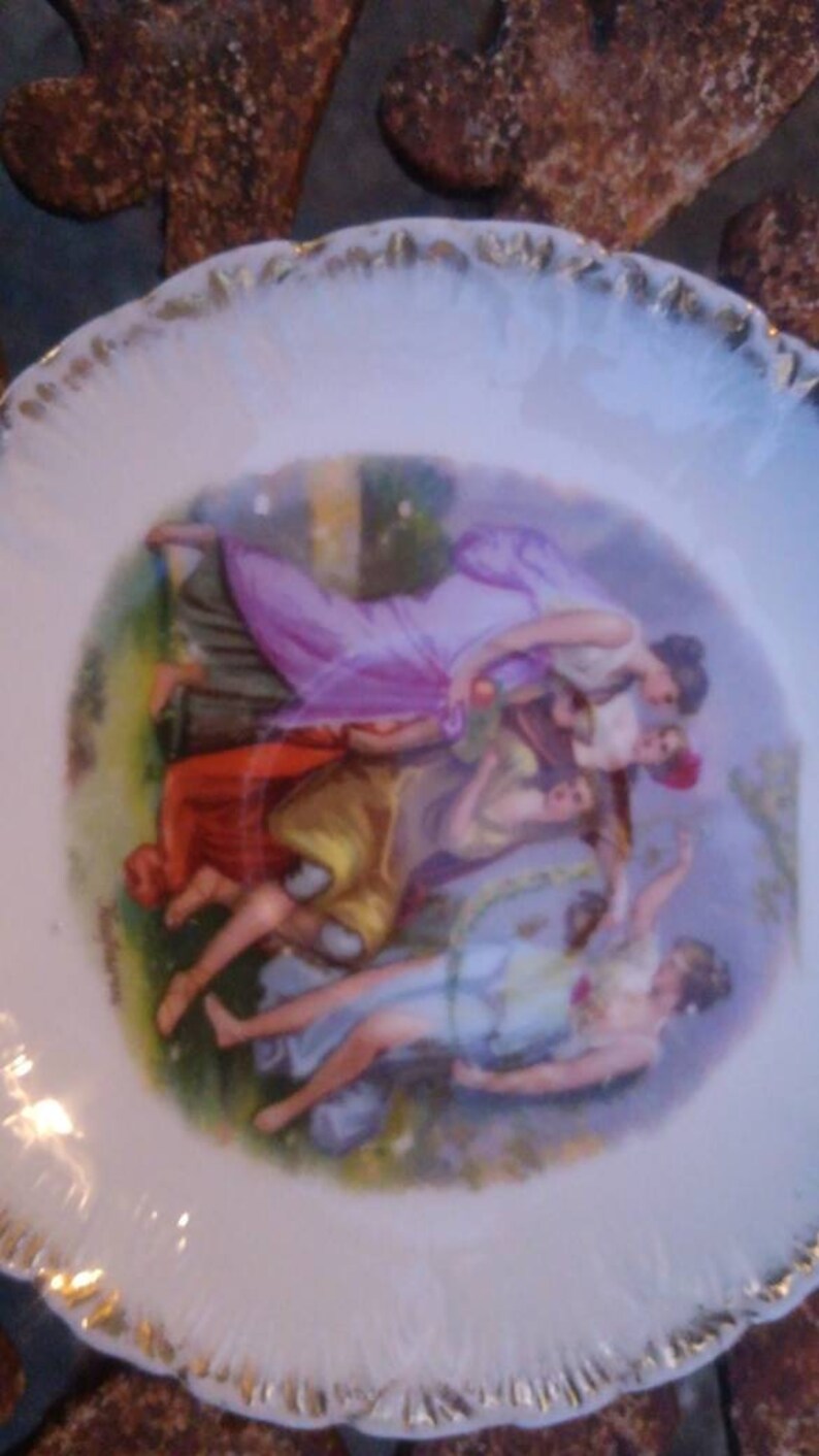 Greek Mythology Decorative Plate Set of Three Saucers for Tea Cups - Etsy