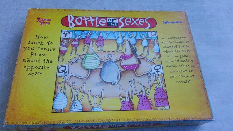 Vintage Adult Board Game Battle Of The Sexes Complete By University