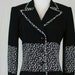 Vintage DAVID HAYES Black & White Silk Suit Pleated Skirt Ensemble Size ...
