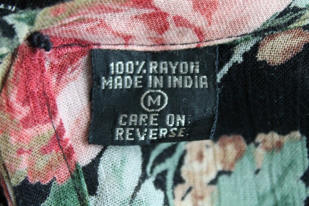Vintage STARINA Pastel Pink & Black Rose Floral Print Maxi Godet Dress ...
