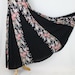 Vintage STARINA Pastel Pink & Black Rose Floral Print Maxi Godet Dress ...