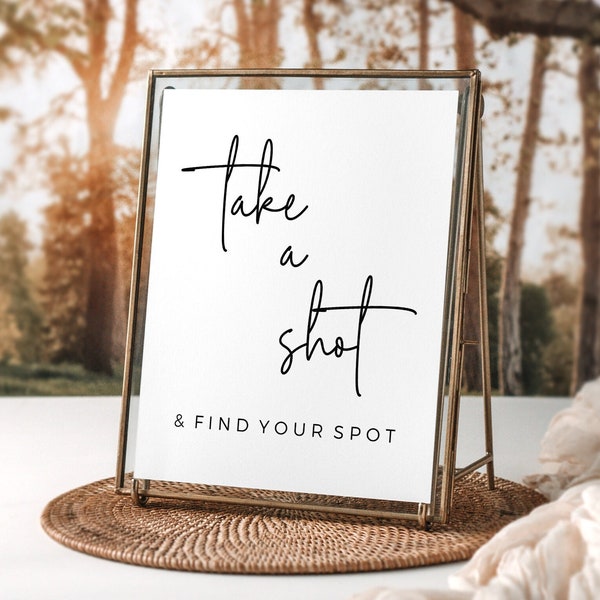 Take a Shot and Take Your Seat Sign - Etsy