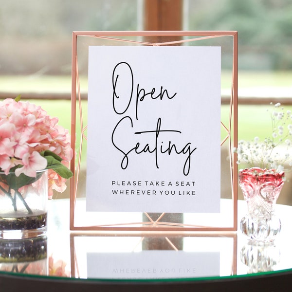 Open Seating Sign - Etsy