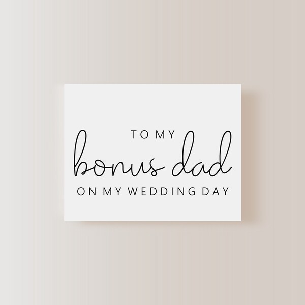 To My Bonus Dad - Etsy
