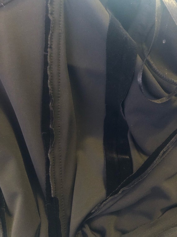 1990s-Y2K ALEX EVENINGS Faux Fur Shag Black Trim Long… - Gem