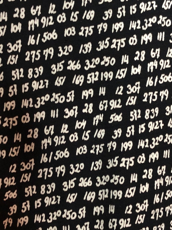 1990s CAROLE LITTLE Street Wear NUMBERS All Over Prin… - Gem