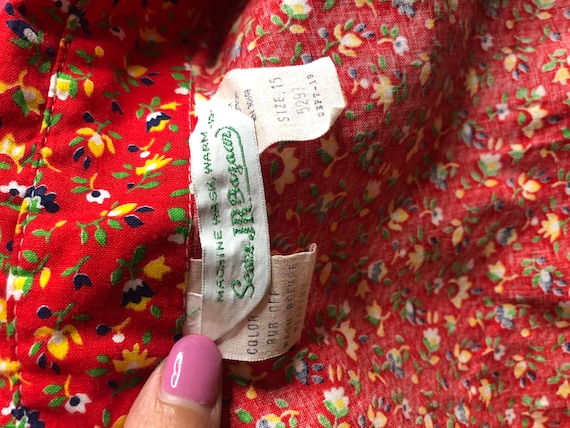 1960s-1970s SEARS JR. BAZAAR Cotton Split Pattern Col… - Gem