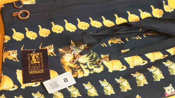 1990s VERSACE All About Cats. Kittens All Over Kitty … - Gem