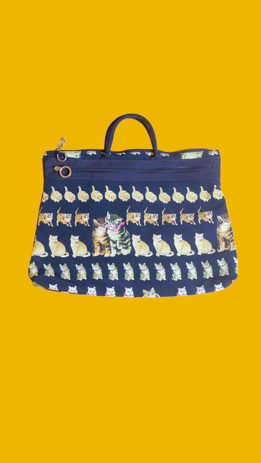 1990s VERSACE All About Cats. Kittens All Over Kitty Cat Front Handle ...