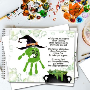 Halloween Handprint Craft, DIY Witch Crafts for Kids With Halloween ...