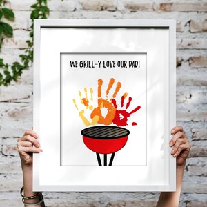 Printable Handprint Craft, Personalized Father's Day Gift for Dad From ...