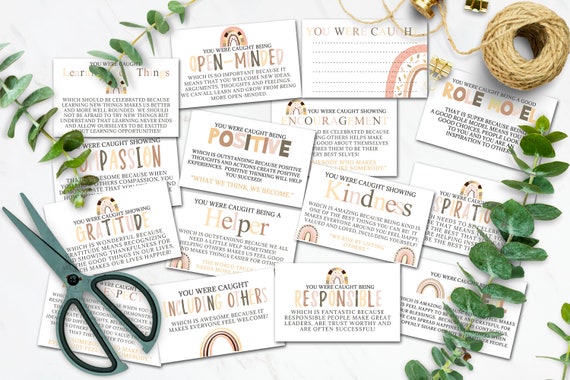 Printable Reward Cards You Were Caught Cards Good Behavior - Etsy Canada