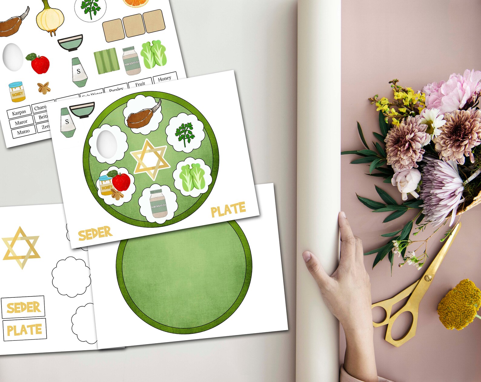 Passover Craft for Kids DIY Seder Plate Peach Activity for - Etsy