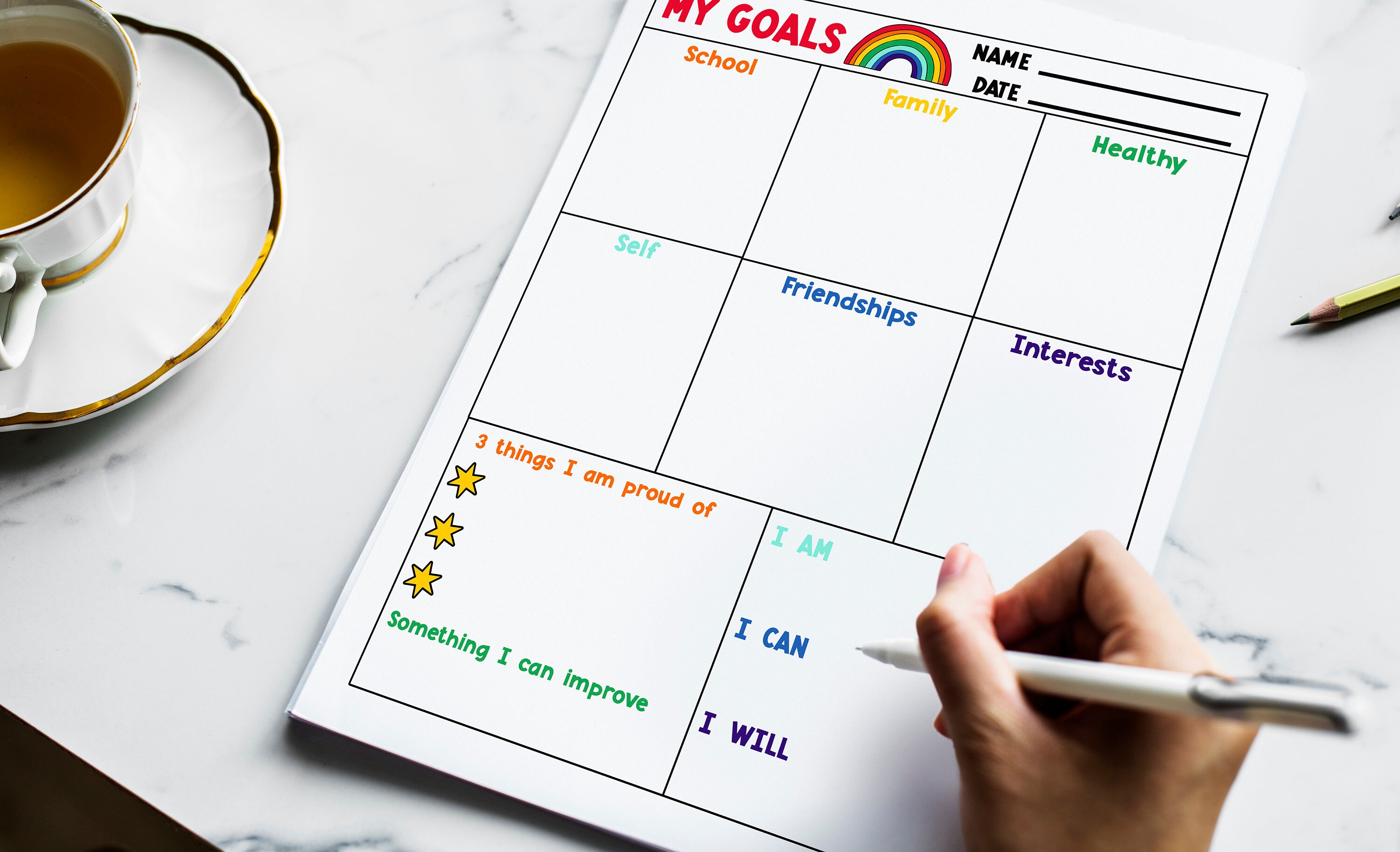 Kids Printable Vision Board Kit Homeschool Worksheets for - Etsy Canada