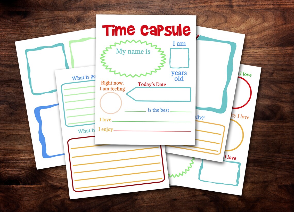 Printable Time Capsule for Kids Homeschool Learning - Etsy Canada