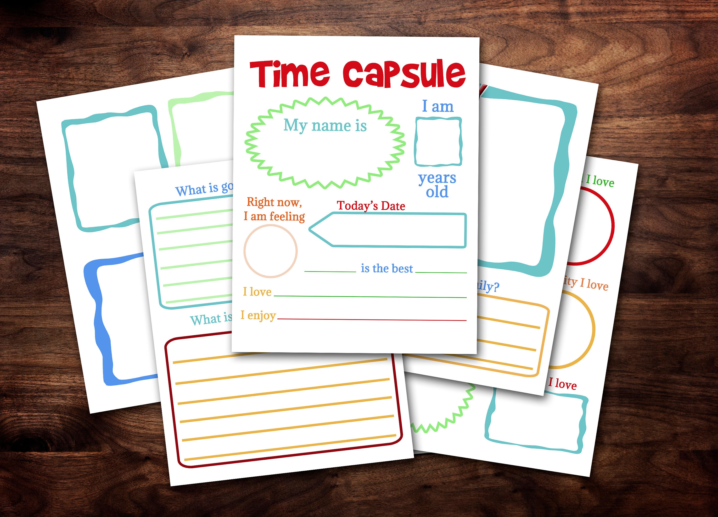 Printable Time Capsule for Kids Homeschool Learning - Etsy Canada