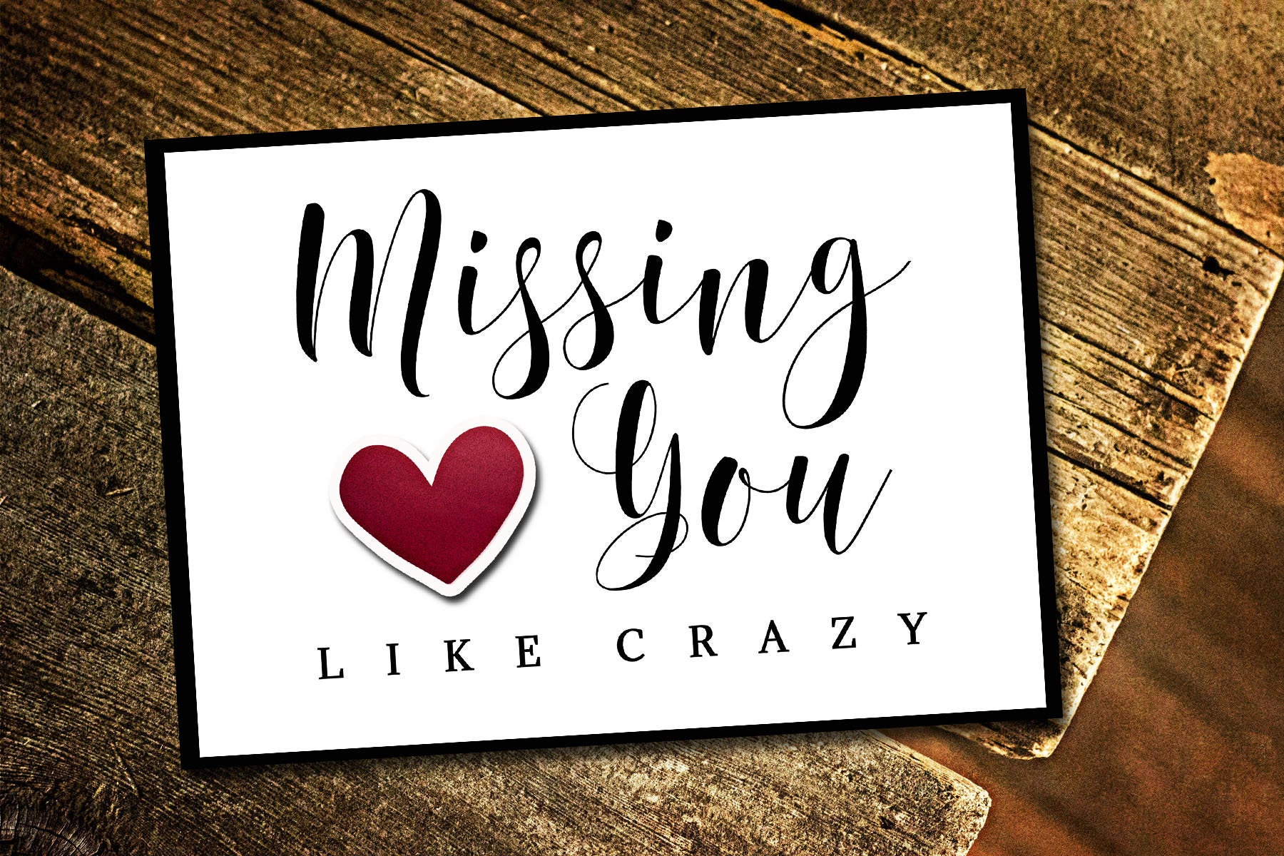 Printable Missing You Cards Thinking Of You Card Long Etsy
