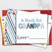 Printable Grandpa Book, Fathers Day Crafts, Personalized Birthday ...