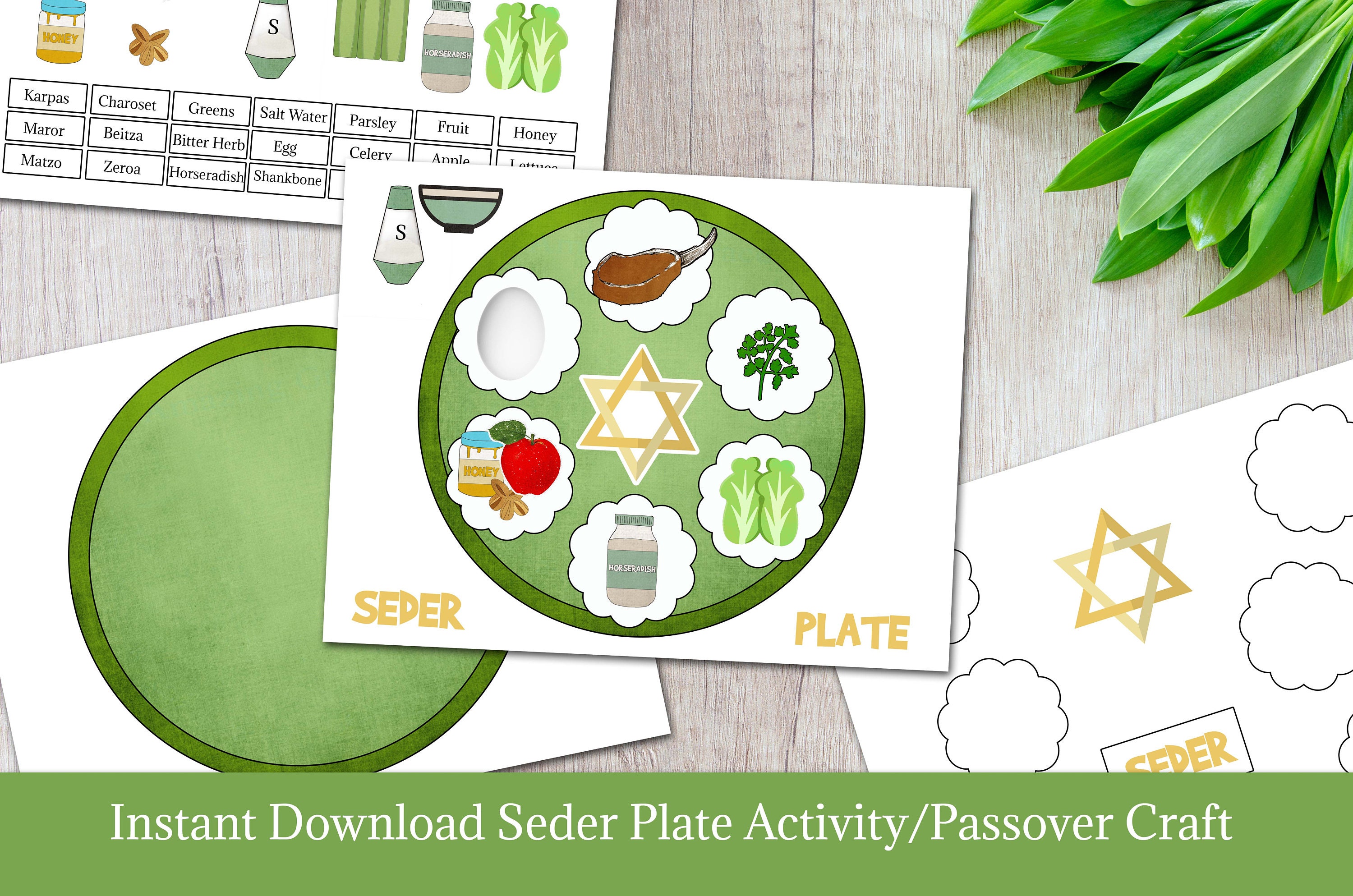Passover Craft for Kids DIY Seder Plate Peach Activity for - Etsy