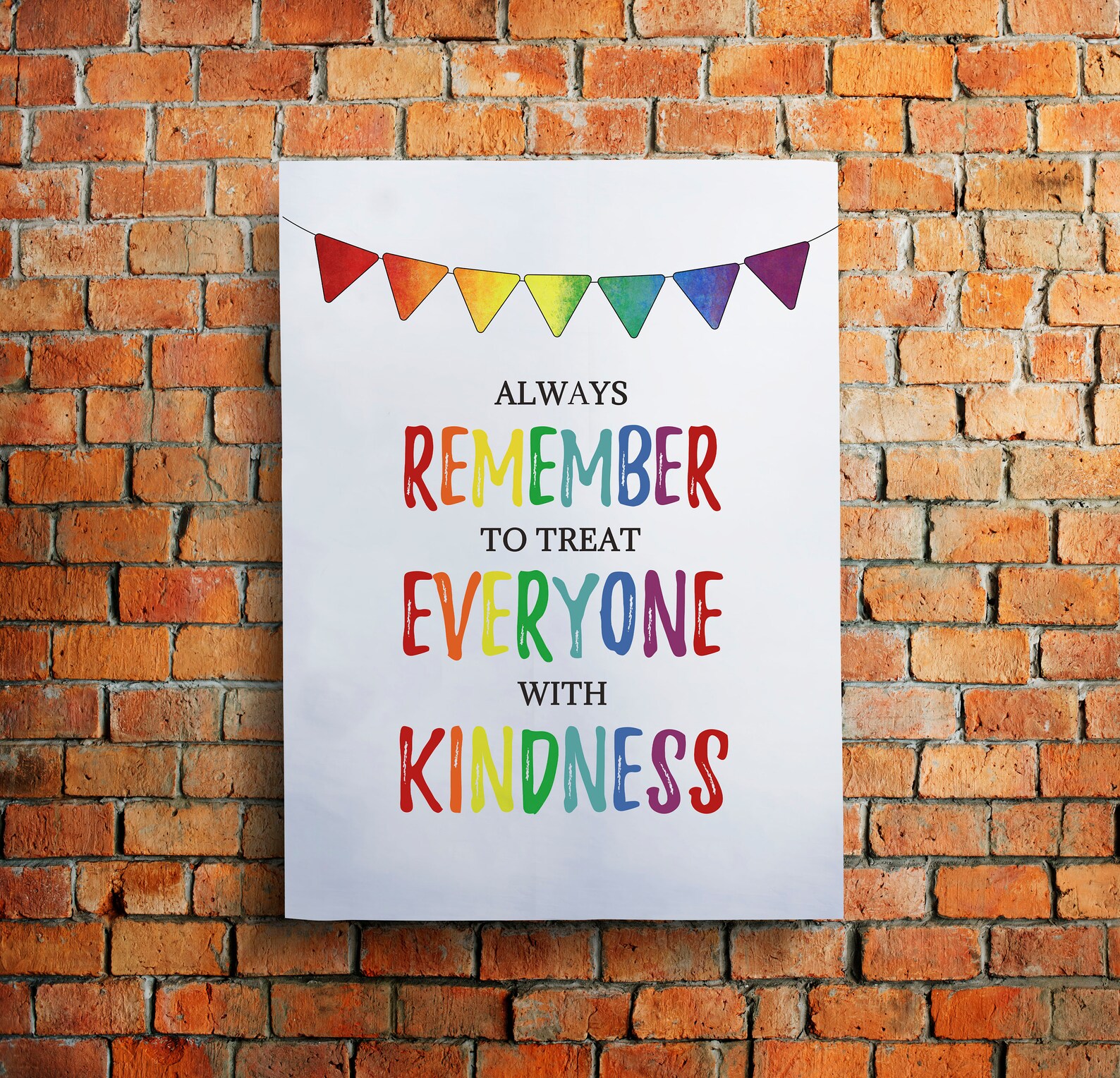 Printable Kindness Poster for Kids Back to School Classroom - Etsy