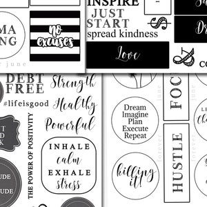 Vision Board Printables, Dream Board Words, Manifesting Planner Cards ...