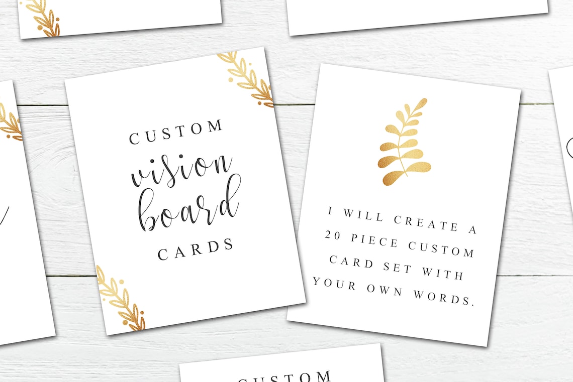 Custom Vision Board Printables Positive Affirmation Cards | Etsy Canada