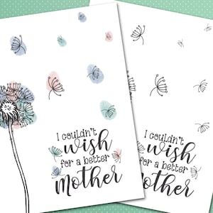 Dandelion Fingerprint Art: DIY Mother's Day/birthday Handprint Card ...