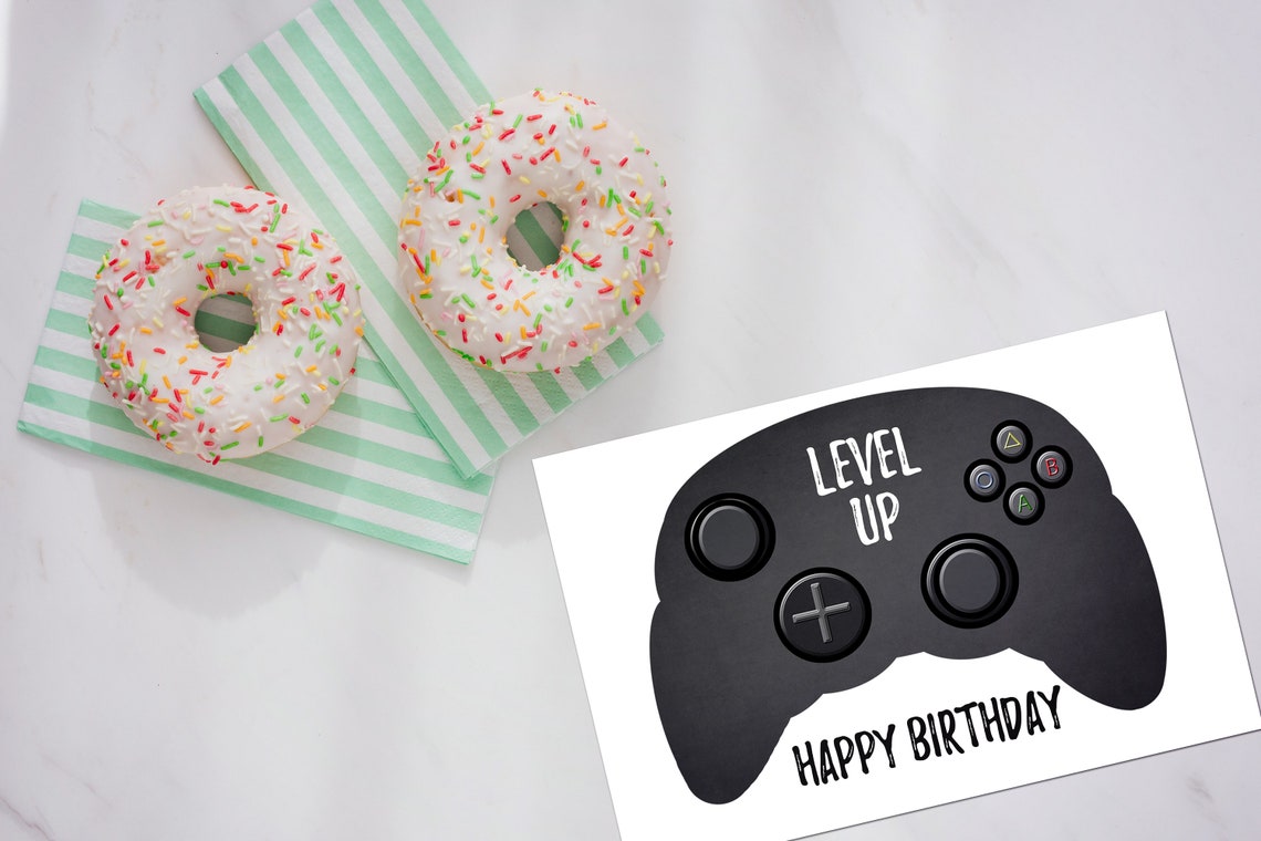 Printable Video Game Birthday Card for Gamers Instant - Etsy