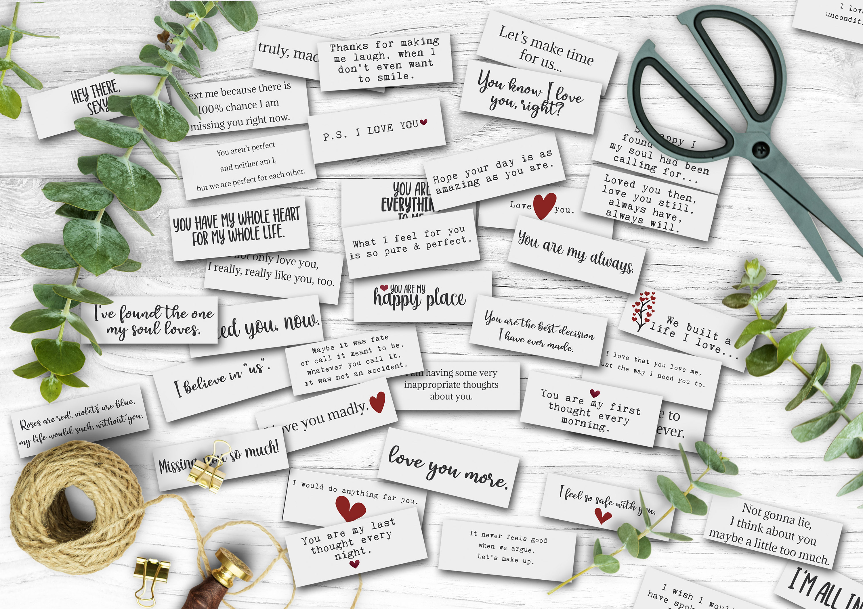 Printable Love Notes Romantic Mini Cards for Husband Unique - Etsy