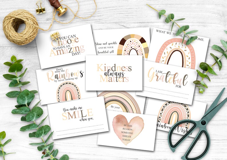 Printable Lunchbox Notes. Kids Kindness Cards Back to School - Etsy