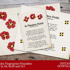 Remembrance Day Craft for Children, Veterans Day Activity, Fingerprint ...