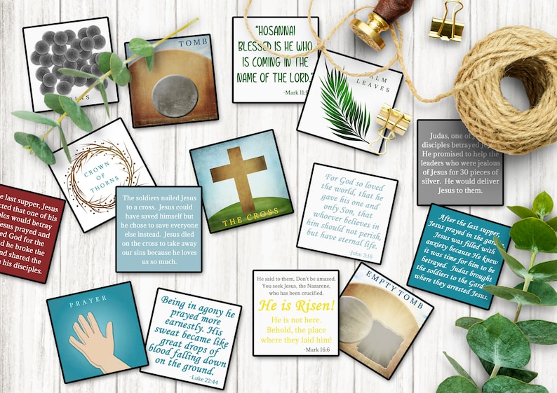 Easter Scripture Prayer Cards for Kids, Printable Bible Verse Cards ...