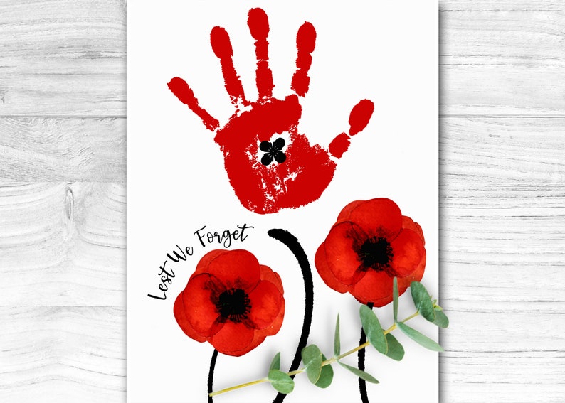 Veterans Day Classroom Decor Kids Remembrance Day Handprint - Etsy