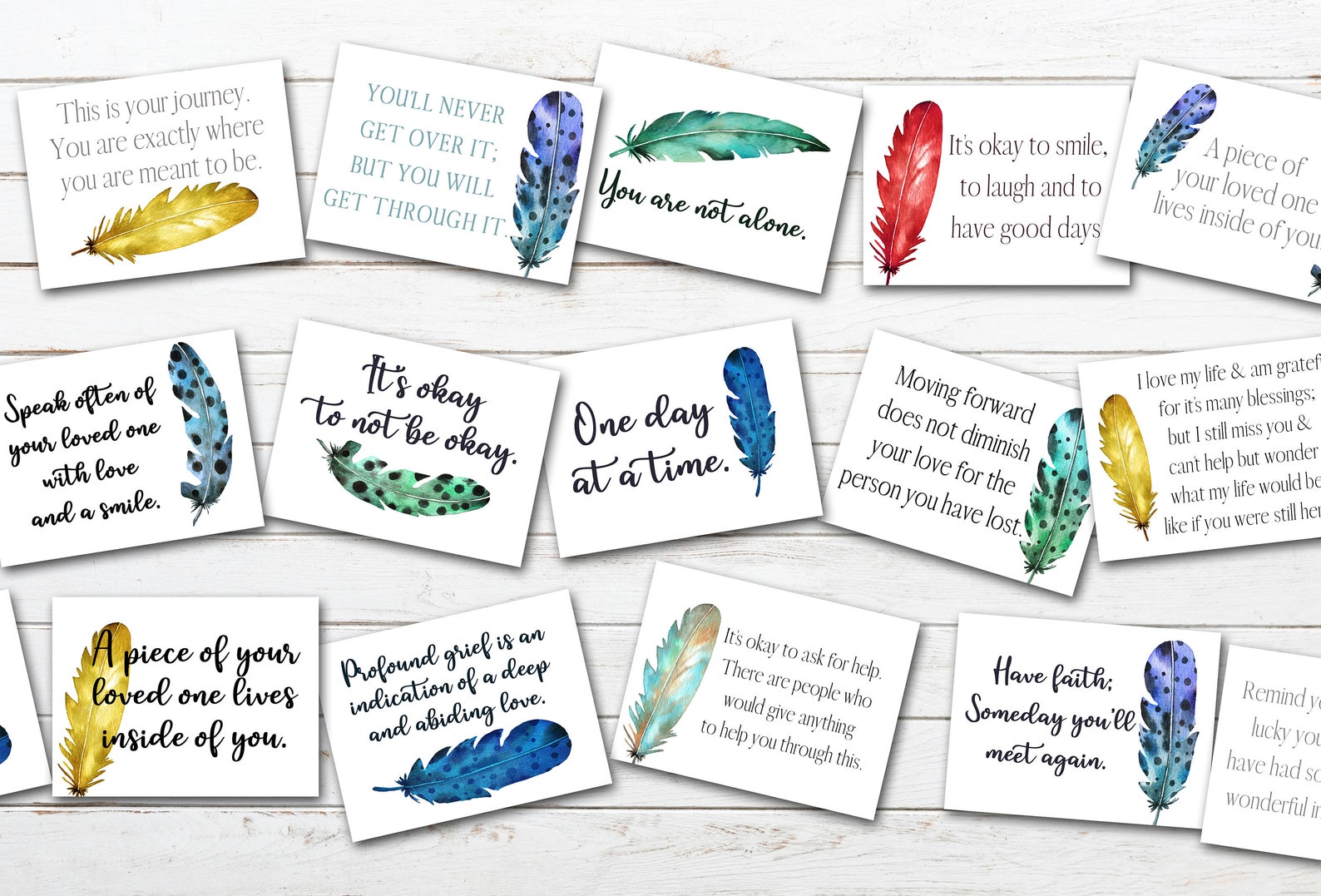 Grief and Loss Affirmation Cards Grief Therapy Cards - Etsy