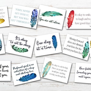 Grief and Loss Affirmation Cards, Grief Therapy Cards, Inspirational ...