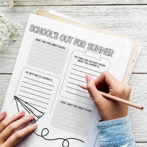 End of Year Activity Book: Summer Writing Prompts (digital Download) - Etsy