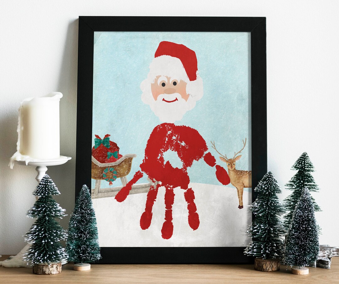 DIY Christmas Craft for Kids, Handprint Printable, Children Christmas ...