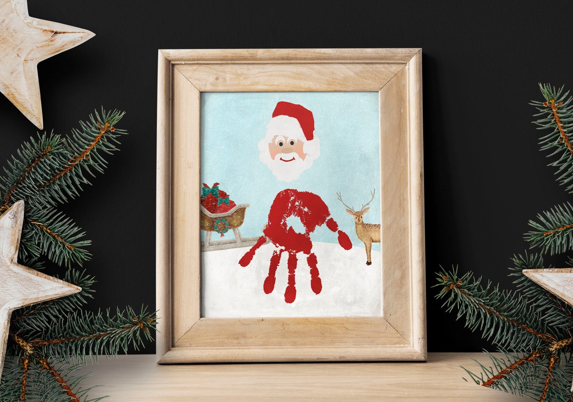 DIY Christmas Craft for Kids Handprint Printable Children | Etsy