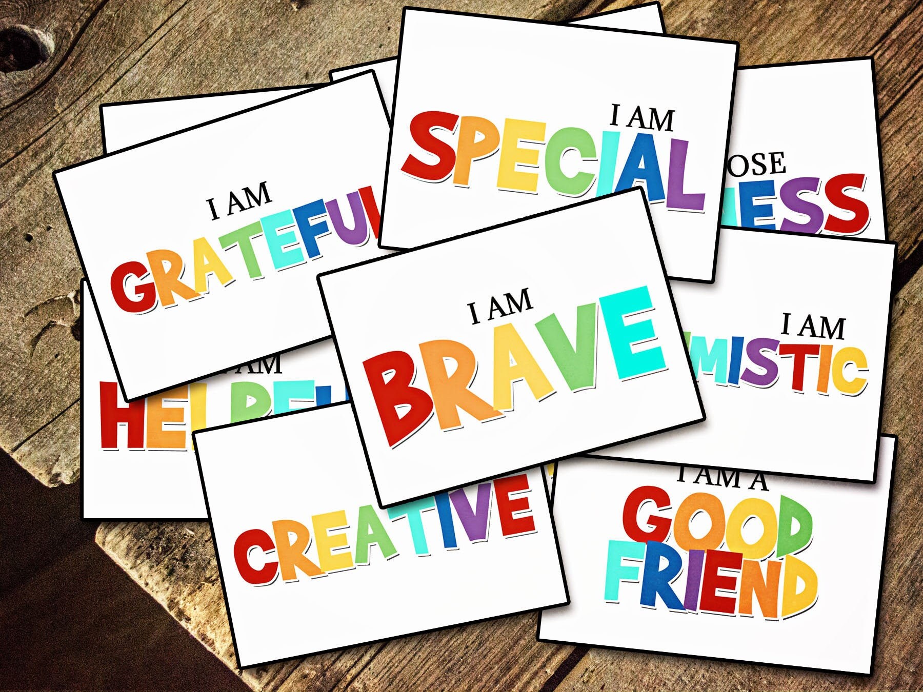 Kids Positive Affirmation Cards Downloadable Kindness Cards | Etsy Canada