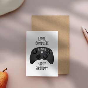 Personalized Video Game Lover Birthday Card for Boys, Printable Kids ...