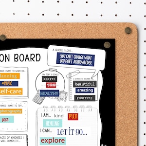 Printable Vision Board Kit: Positive Affirmations Social Emotional ...