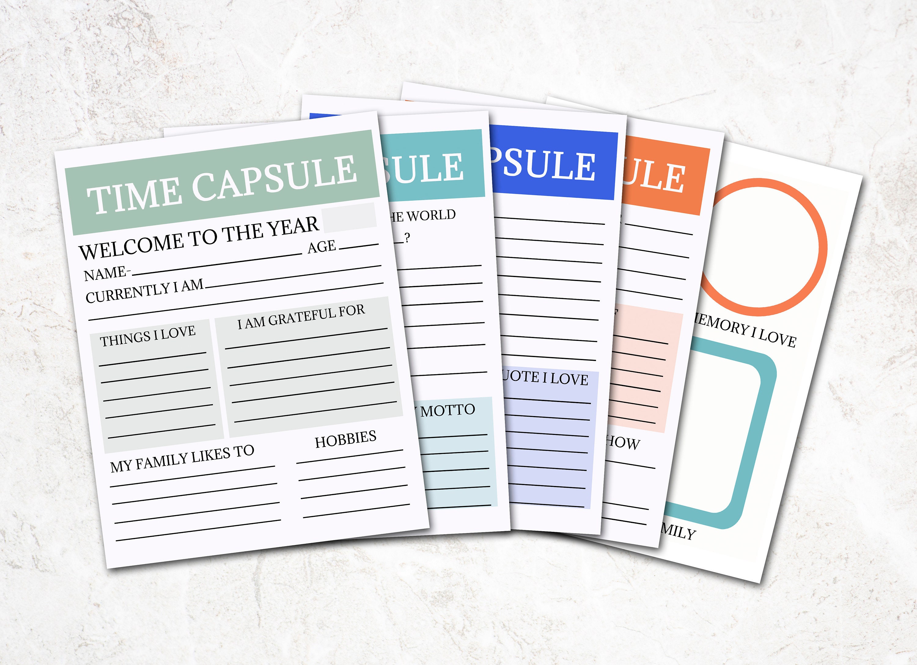 2023 Time Capsule Kit Fun Printable Family Activity Kids - Etsy UK
