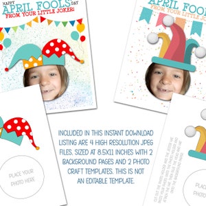 April Fools Photo Craft, DIY Toddler Art, Preschool Papercraft Activity ...