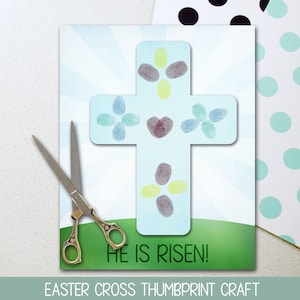 Easter Cross Craft, DIY Handprint Art, Homeschool Resource, April ...