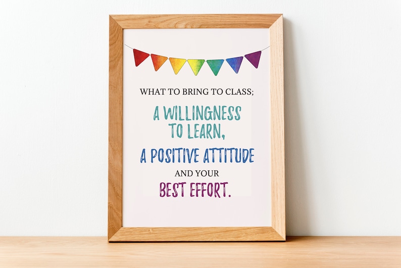 Inspirational Classroom Poster for Teachers Class - Etsy