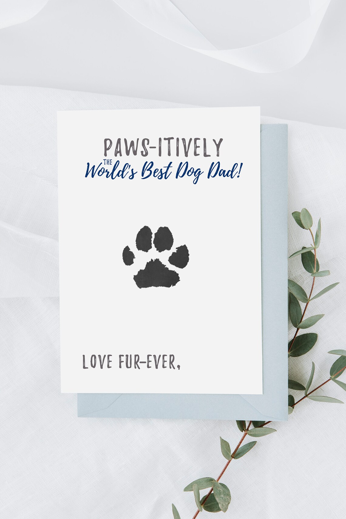 Dog Dad Gift, DIY Paw Print Keepsake, Instant Download, Paw Print ...